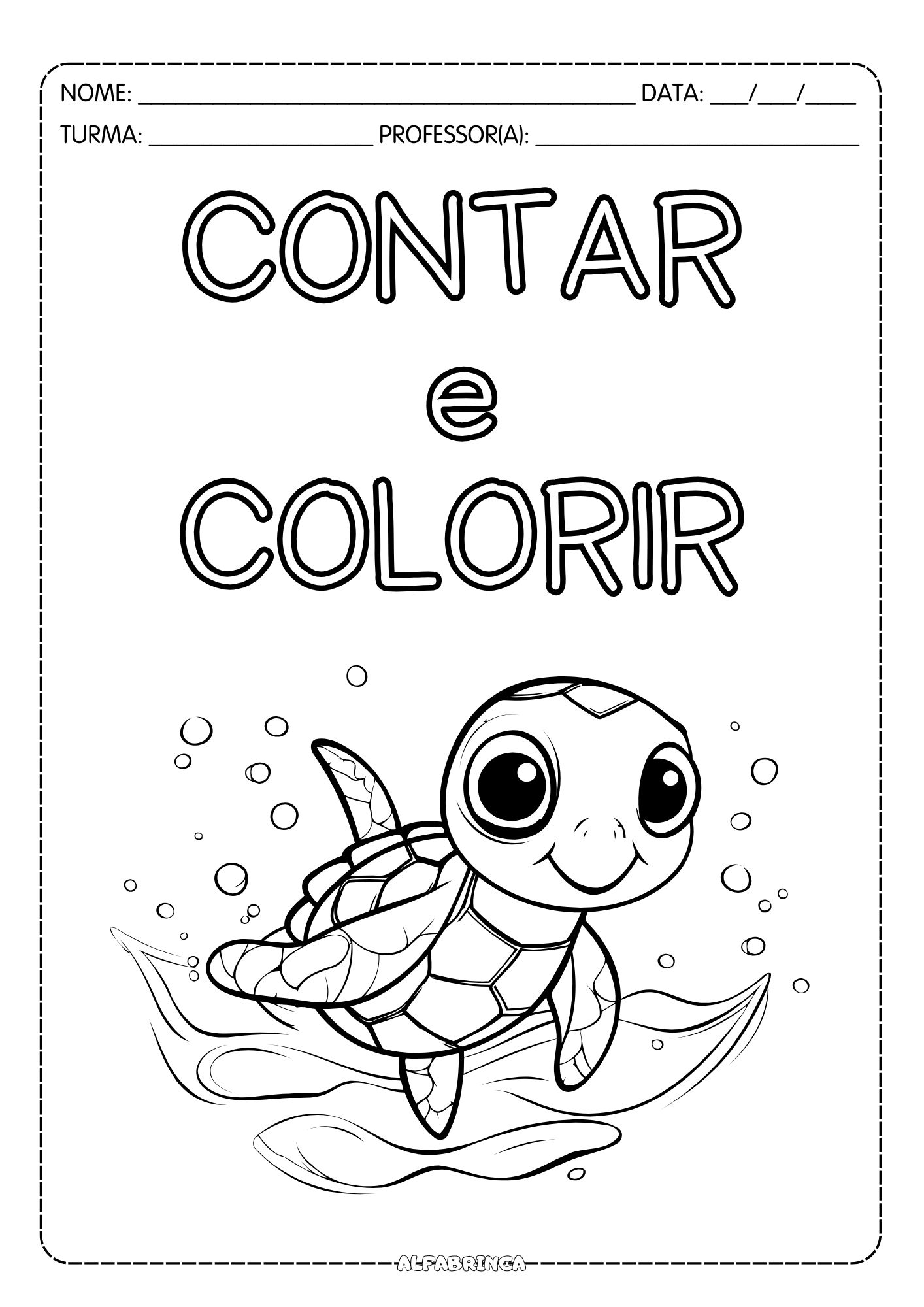 Contar e colorir - Números de 1 a 10 - Alfabrinca