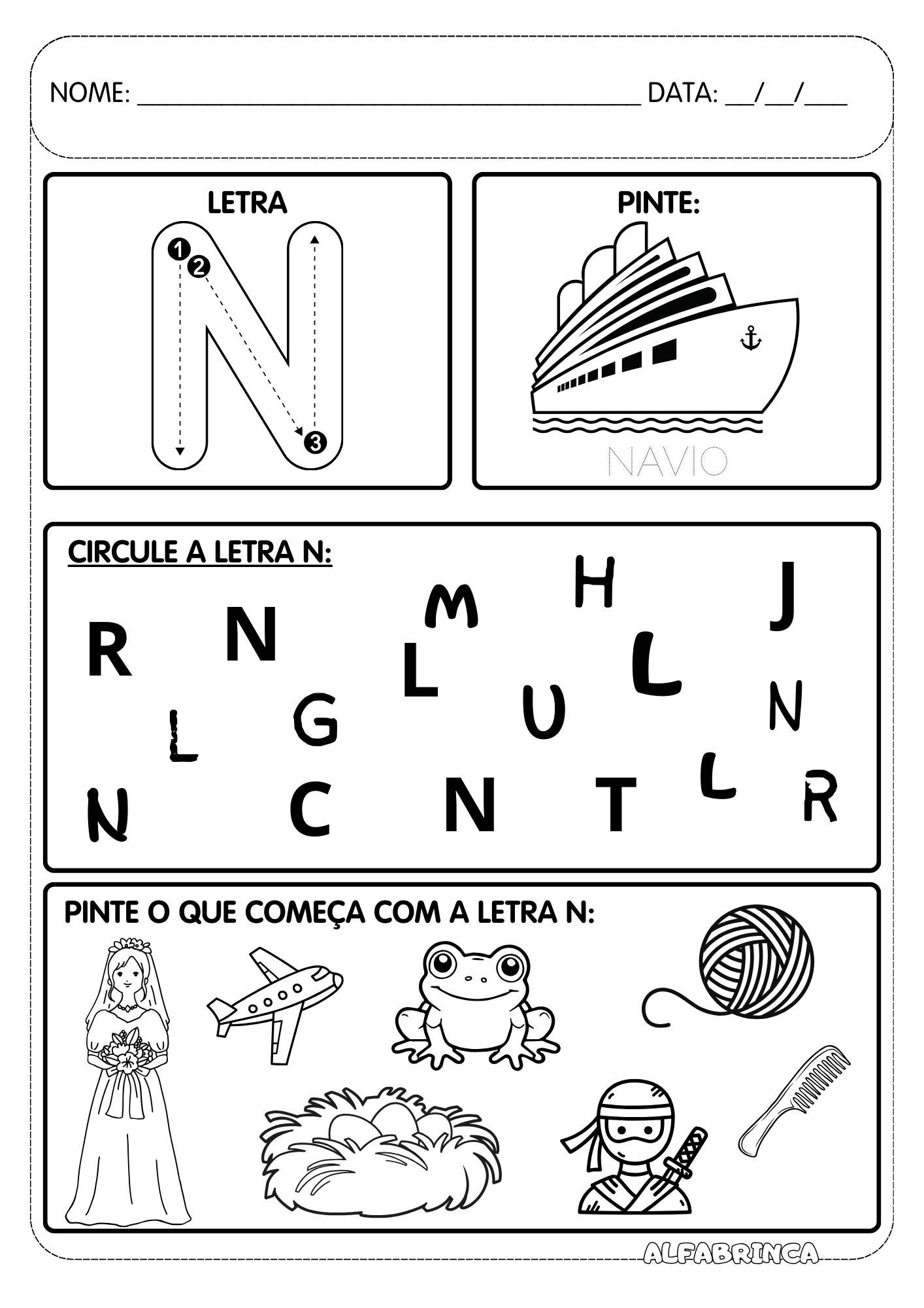 Atividades com as Letras do Alfabeto para Imprimir – Educação Infantil ...