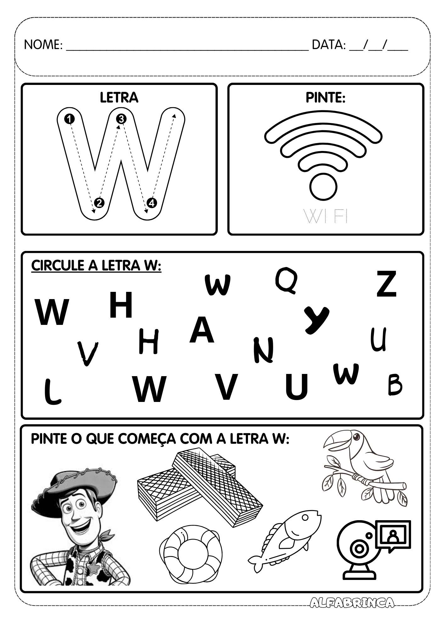 Atividades com as Letras do Alfabeto para Imprimir – Educação Infantil ...