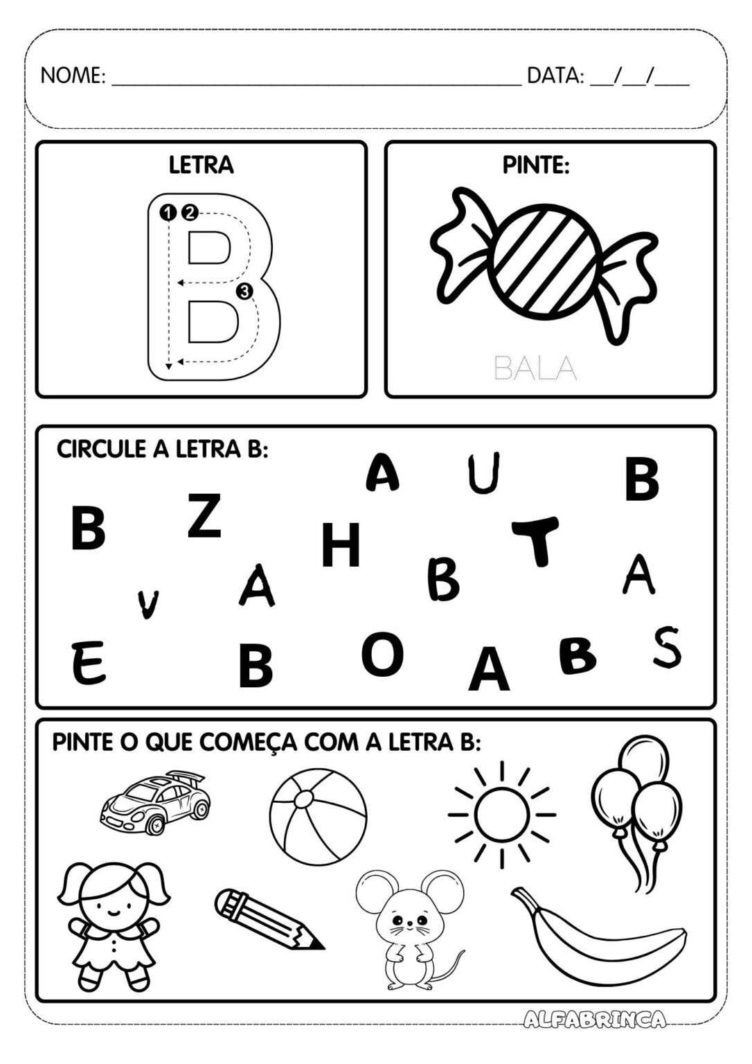 Atividades com as Letras do Alfabeto para Imprimir – Educação Infantil ...