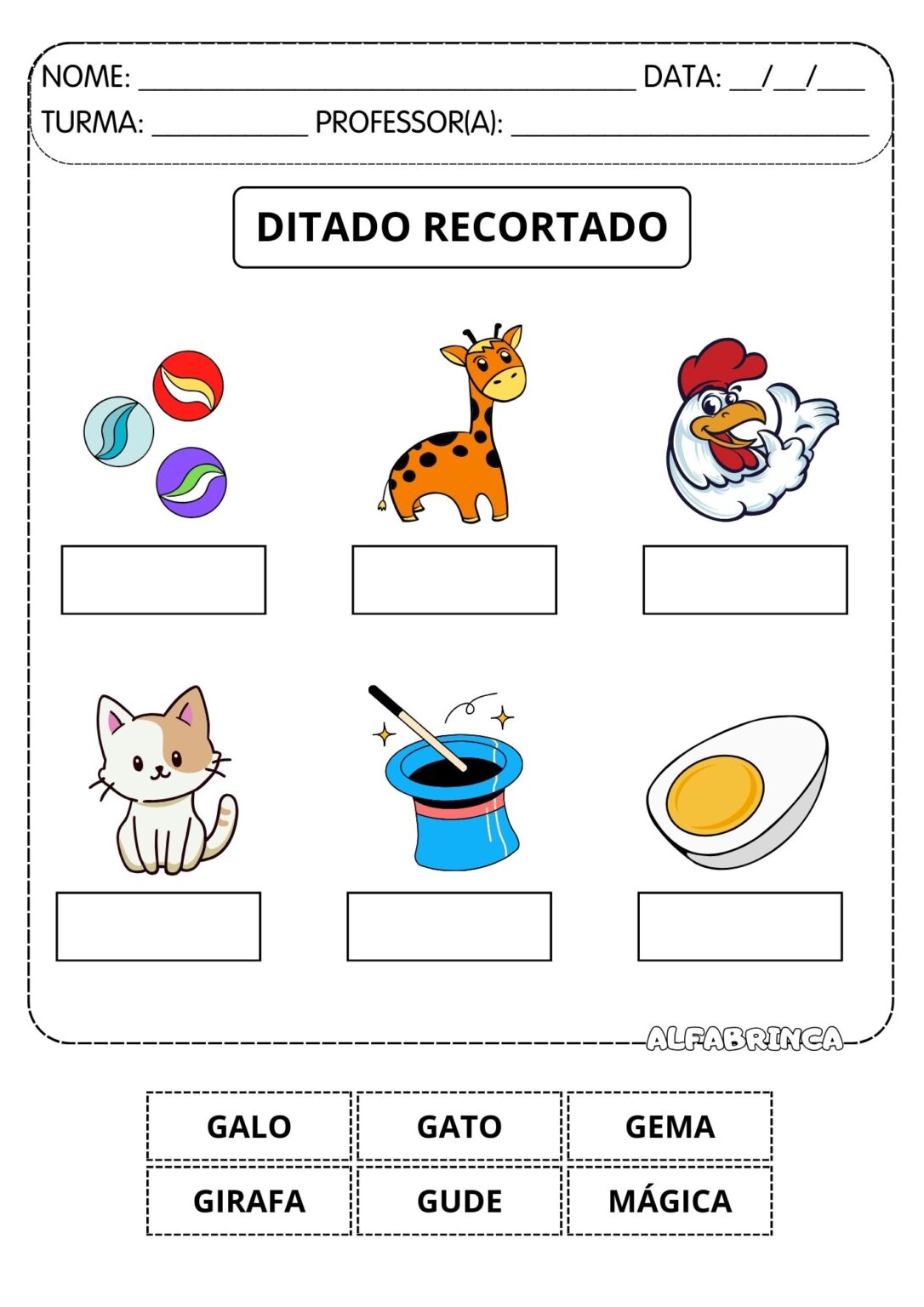 Atividades para trabalhar sílabas GA GE GI GO GU prontas para imprimir ...