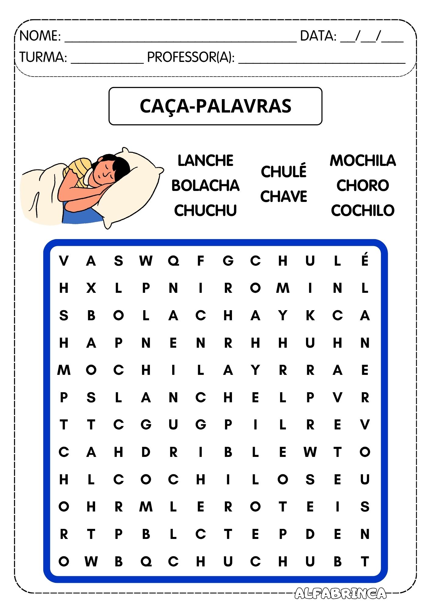Atividades Cha Che Chi Cho Chu - Família silábica CH para imprimir ...