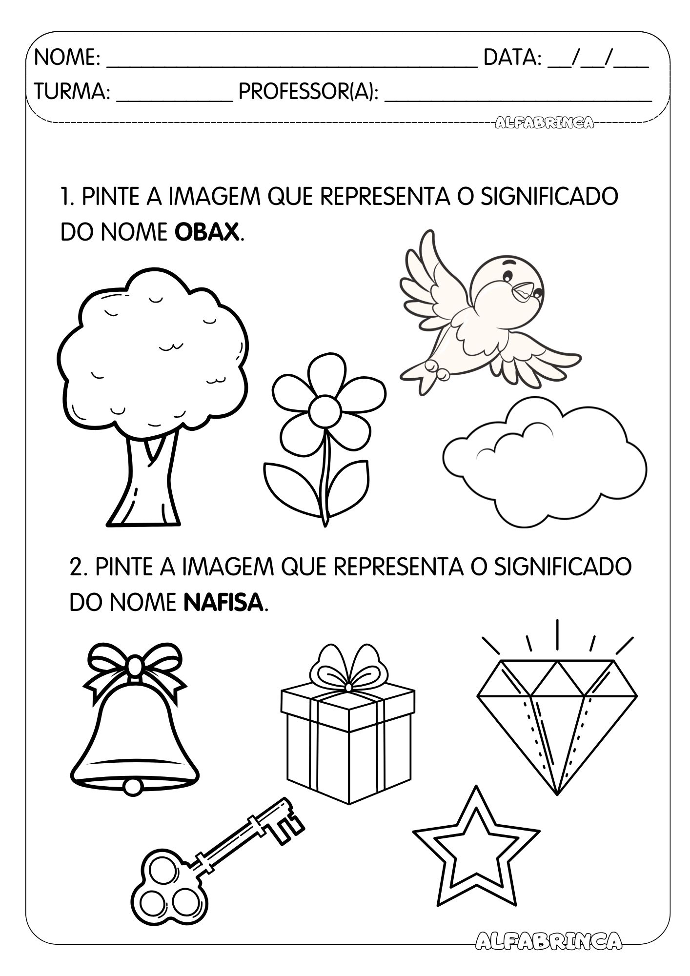 Sequência Didática - OBAX - Atividades de Interpretação - Alfabrinca