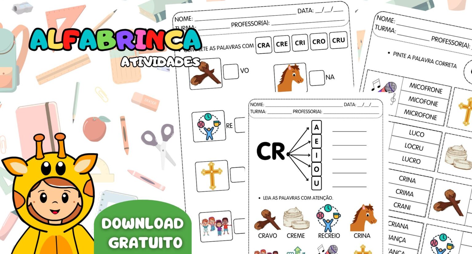 Atividades para trabalhar sílabas complexas CR - Prontas para imprimir ...